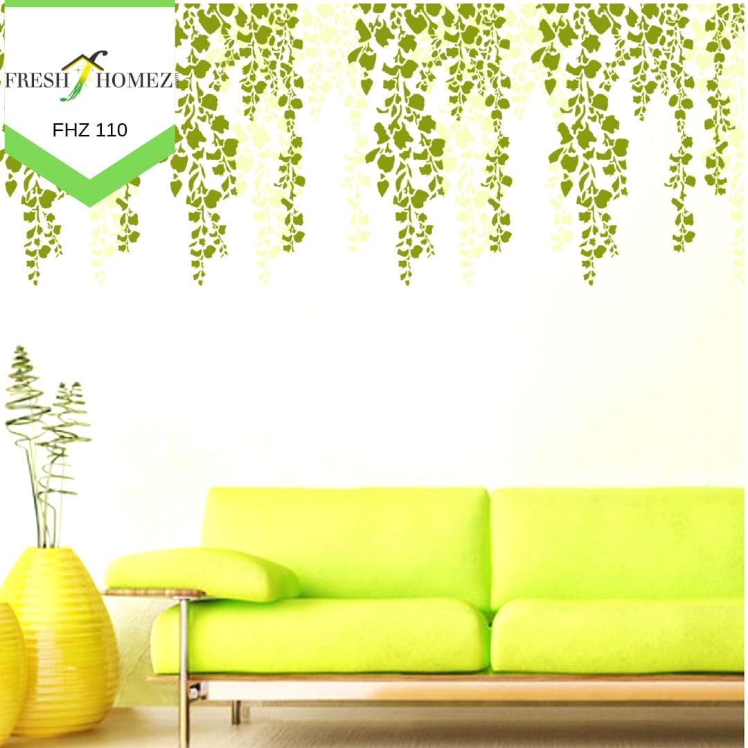 30 Stencil Paint Designs On Wall - collection for living rooms & bedrooms