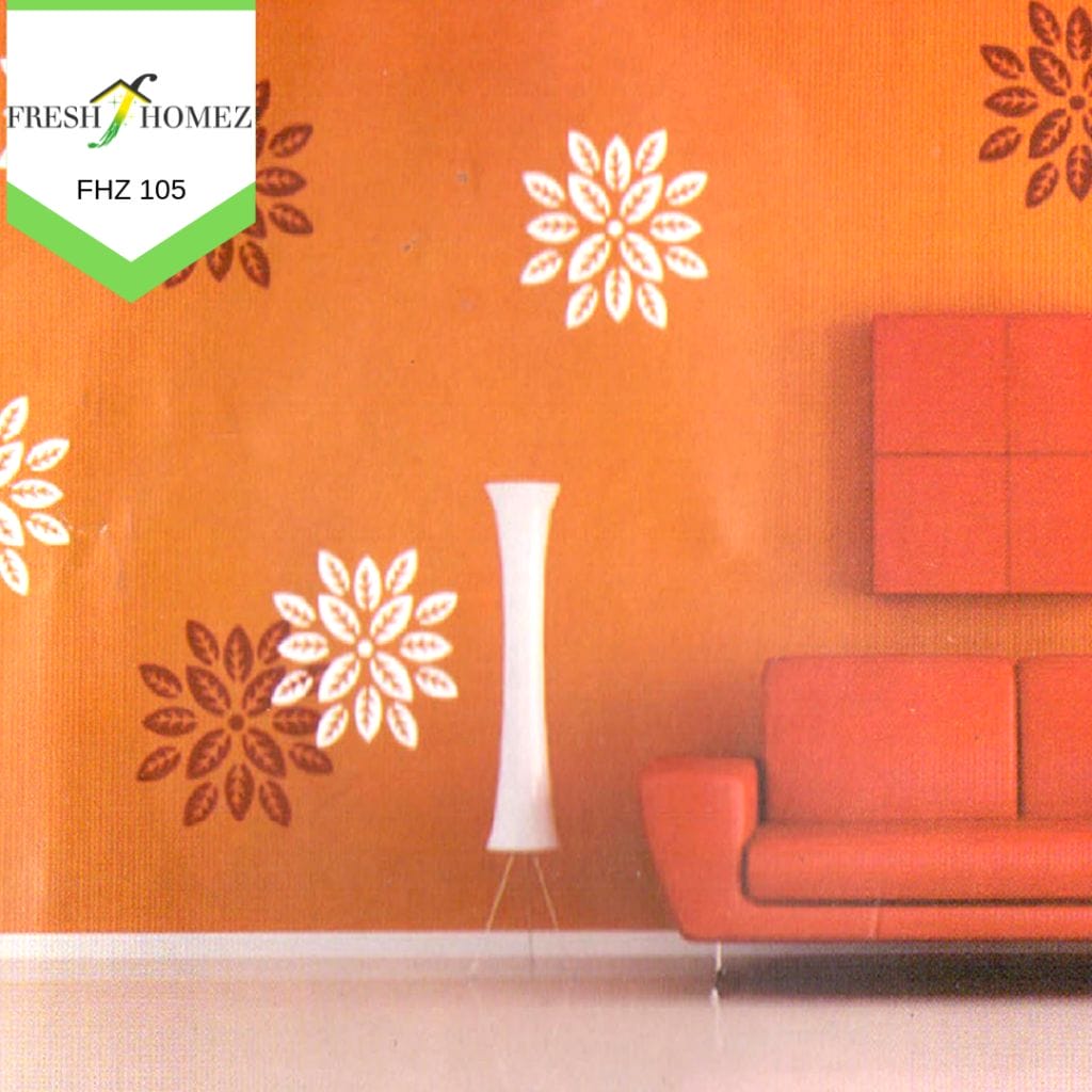 30 Stencil Paint Designs On Wall - collection for living rooms & bedrooms